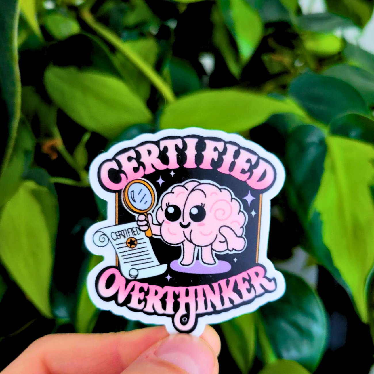Sticker: Certified Overthinker – Mindful Colorings